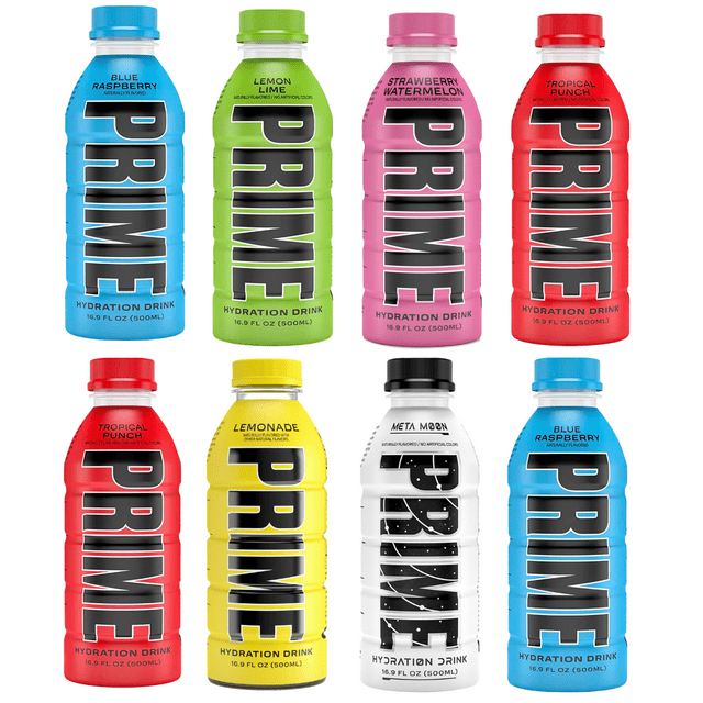 Prime Hydration Drink Variety Pack 16.9oz (8 Pack) - Walmart.com