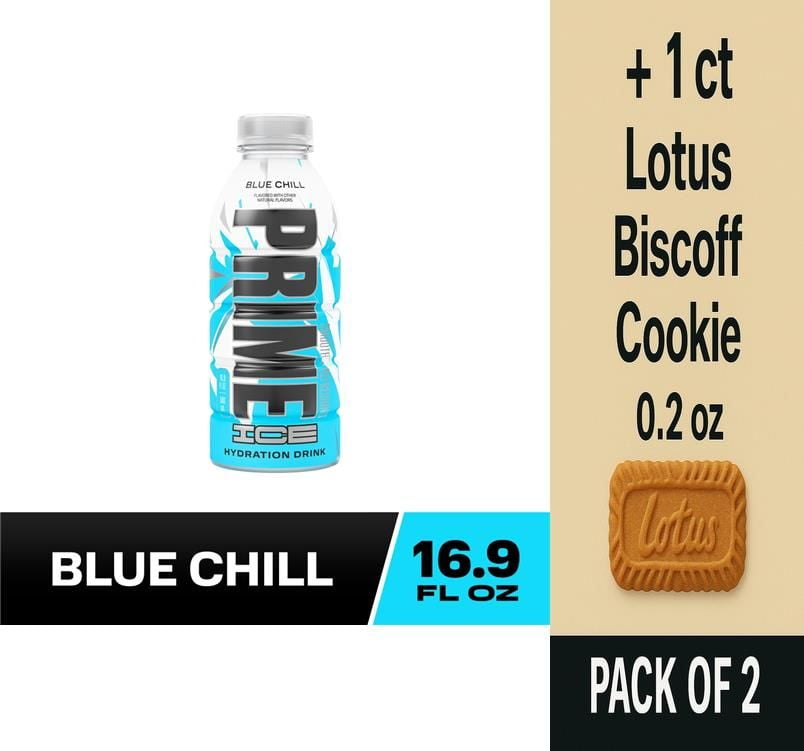 Prime Ice Hydration Blue Chill Sports Drink Bottle 16.9 fl oz - Pack of ...