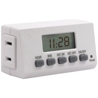 Prime Indoor Digital Timer, 125V, White, EZ-Set, Battery Backup, 24 ...