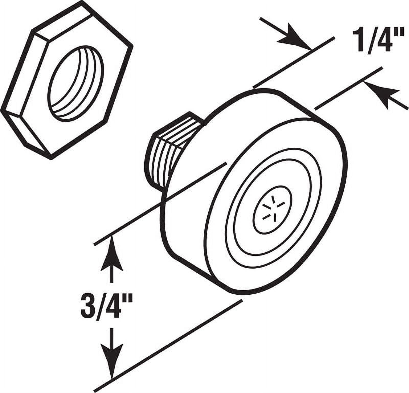 Prime Line 19590 Tub Enclosure Sliding Shower Door Roller & Hex Nut - 2 ...
