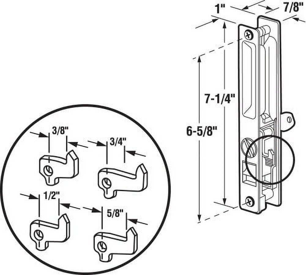 Prime-Line C 1076 Chrome Plated Flush Locking, Keyed, Door Handle Set ...