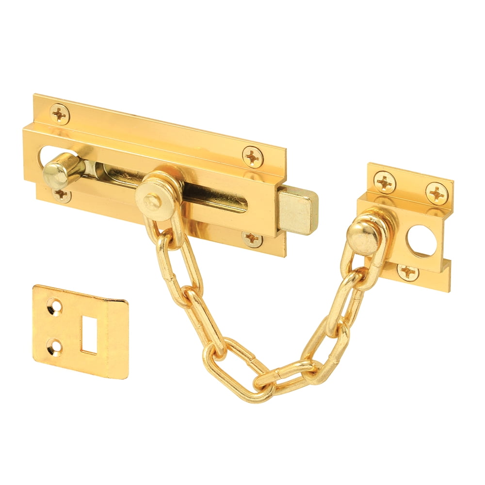Prime-Line Chain Door Guard with Slide Bolt, Solid Brass - Walmart.com