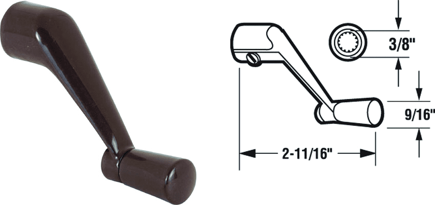 Prime-Line Die-Cast Casement Window Crank Handle - Pack of 2 ...