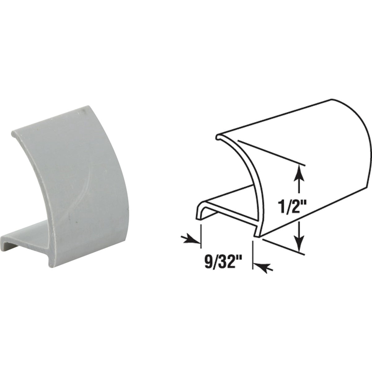 Prime-Line Gray Vinyl Glass Retainer 9/32 in. W X 72 in. L 1 pk ...