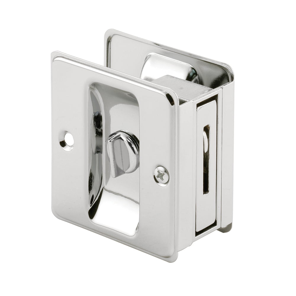 Prime-Line N 6773 Pocket Door Lock and Pull, Solid Brass, Chrome ...