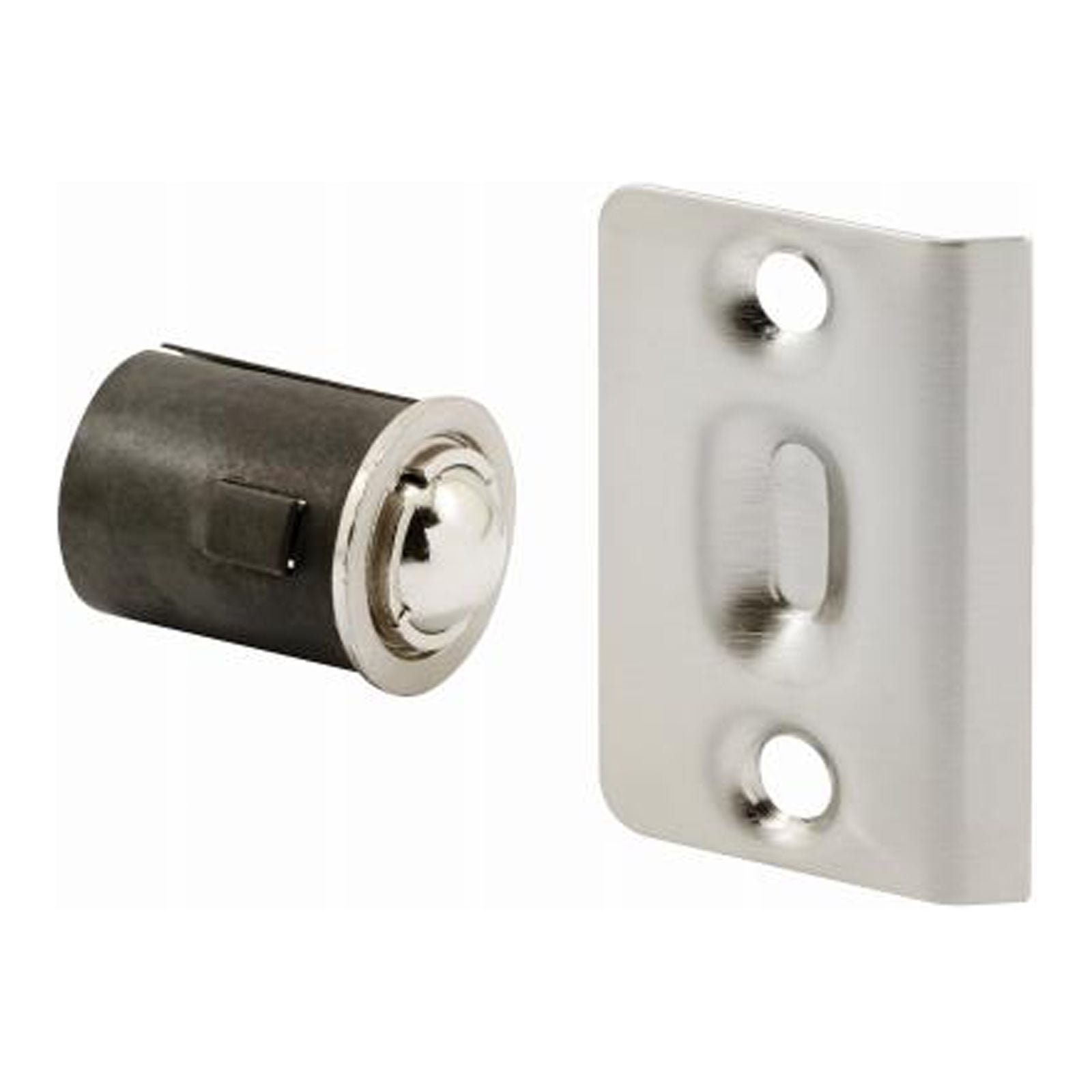 Prime-Line N 7334 Drive-In Ball Door Catch with Strike, Satin Nickel ...