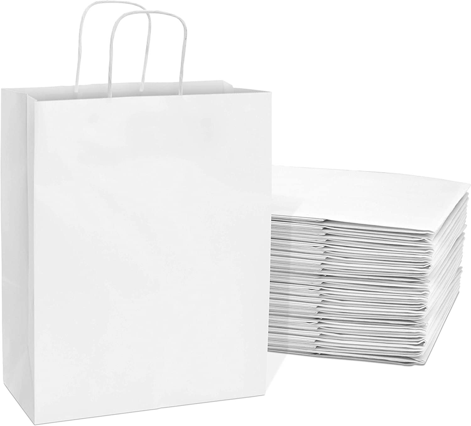 White Kraft Paper Bags, 5.25"x3.5"x8.25", 25ct - Walmart.com