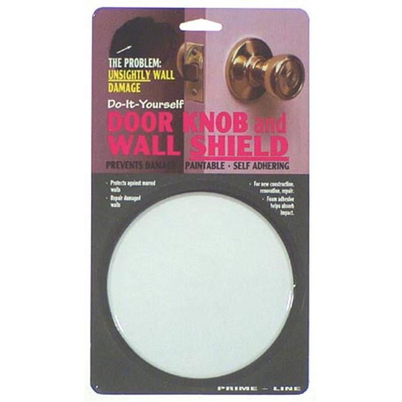 Prime Line Products 5in. White Door Knob & Wall Shield - Walmart.com