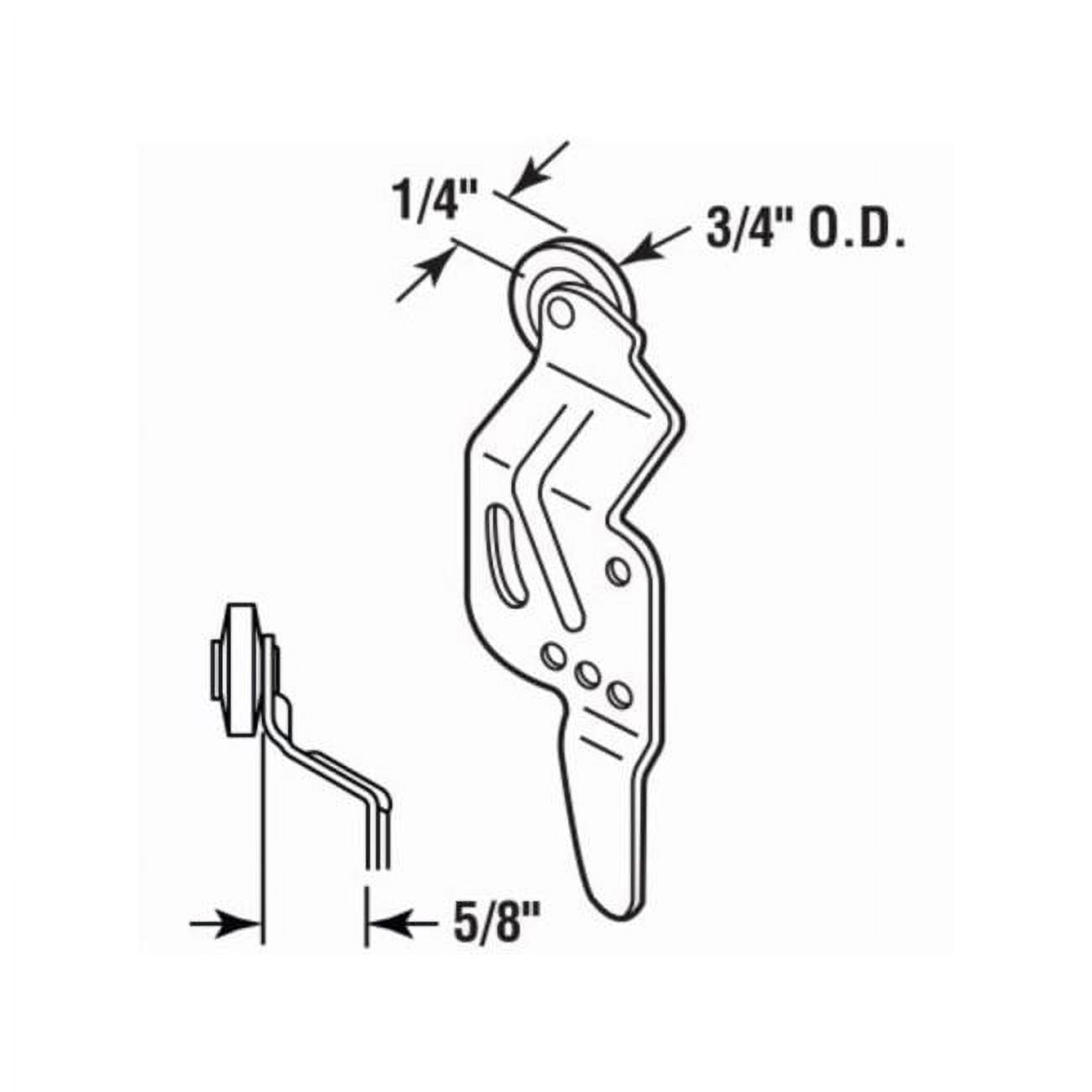Prime-Line Products N 6525 Closet Door Roller with 1/2-Inch Offset and ...