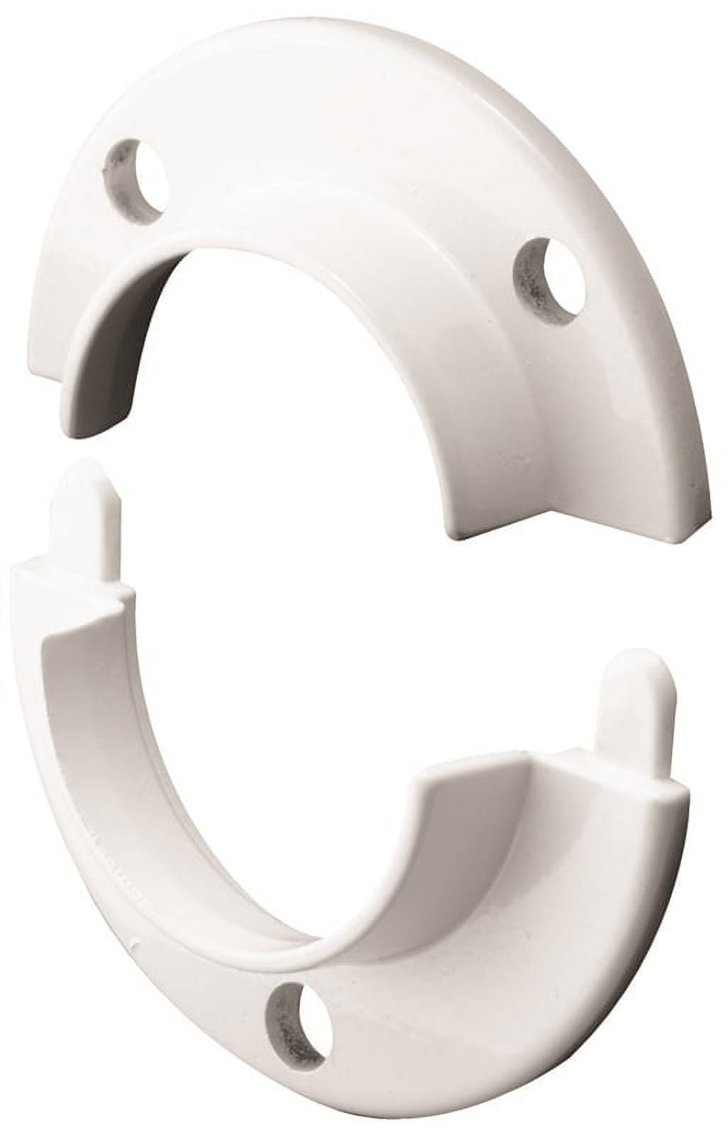 Prime-Line Products N 7050 Closet Pole Socket, Cast, White, 2-Piece ...