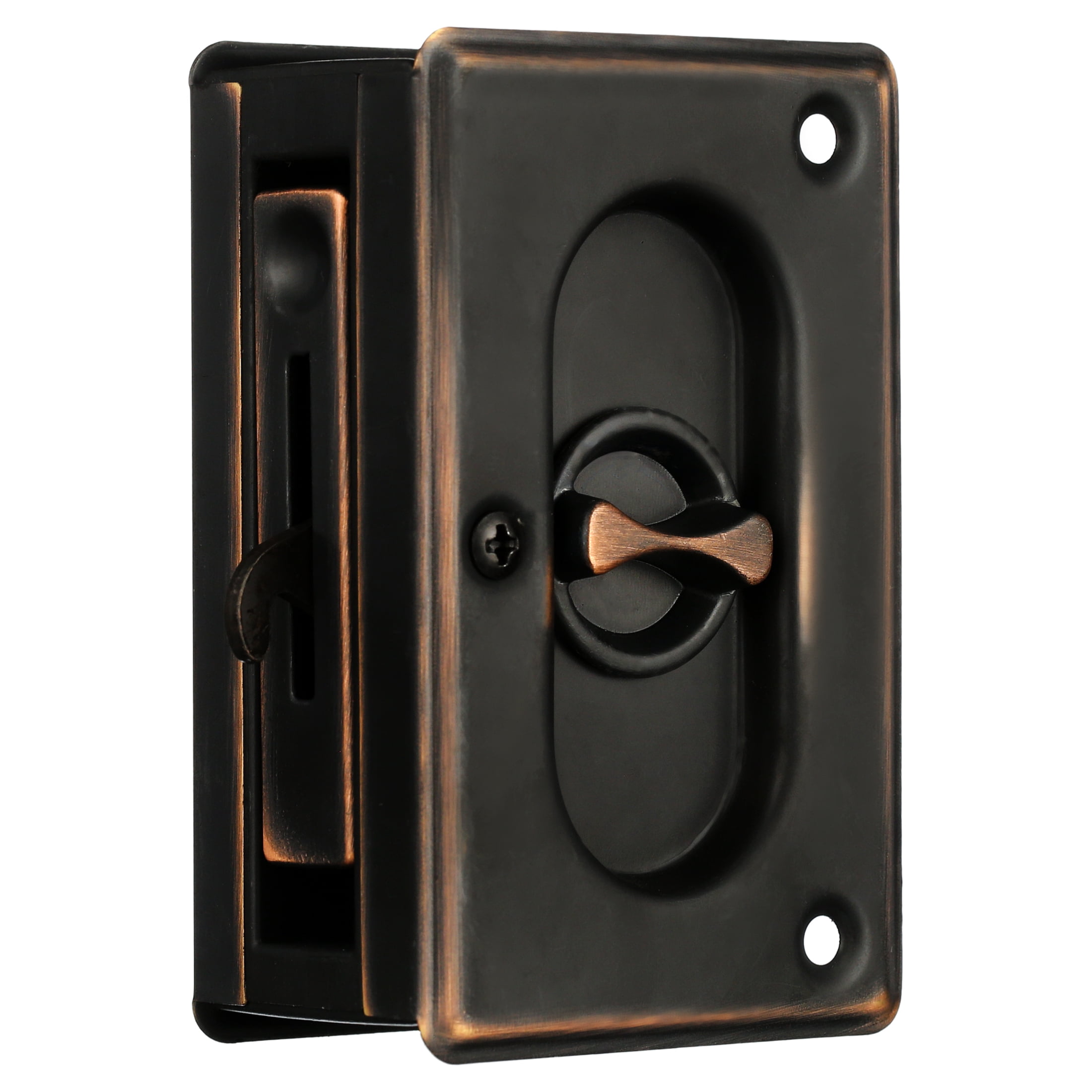 Prime-Line Products N 7368 Pocket Door Privacy Lock with Pull, 3-3/4 ...