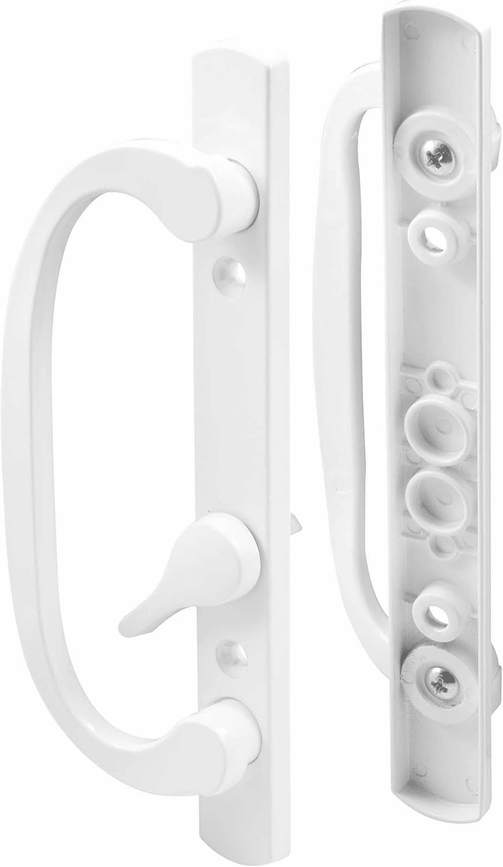 Prime Line Sliding Patio Door Handle White Mortise Set 3-15/16 In ...