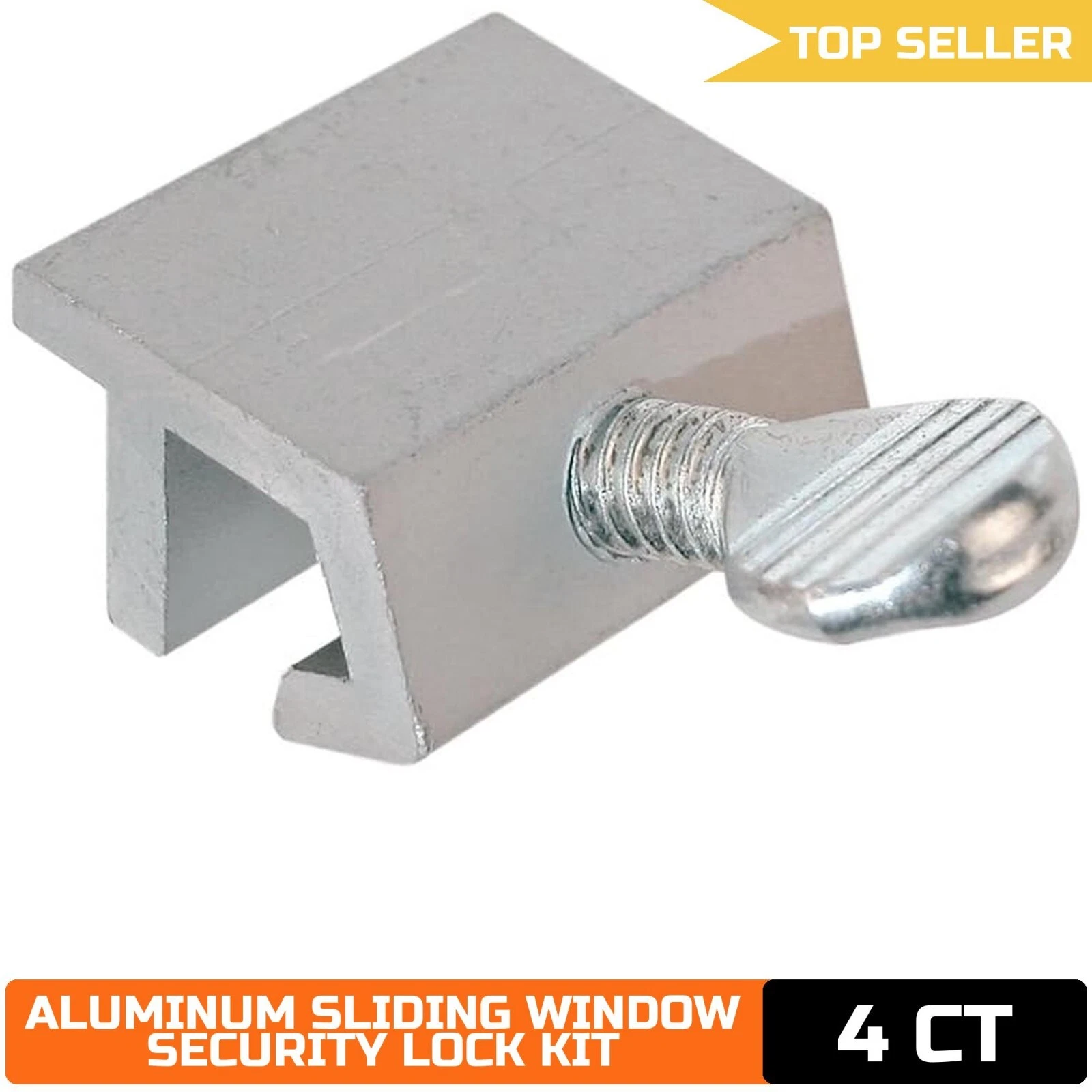 Prime-Line U 9819 Aluminum, Sliding Window Security Lock (4 Pack ...