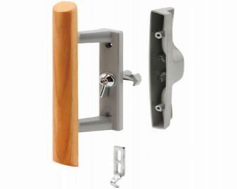 Prime-Line Wood Tone Aluminum/Wood Outdoor Patio Door Handle Set ...