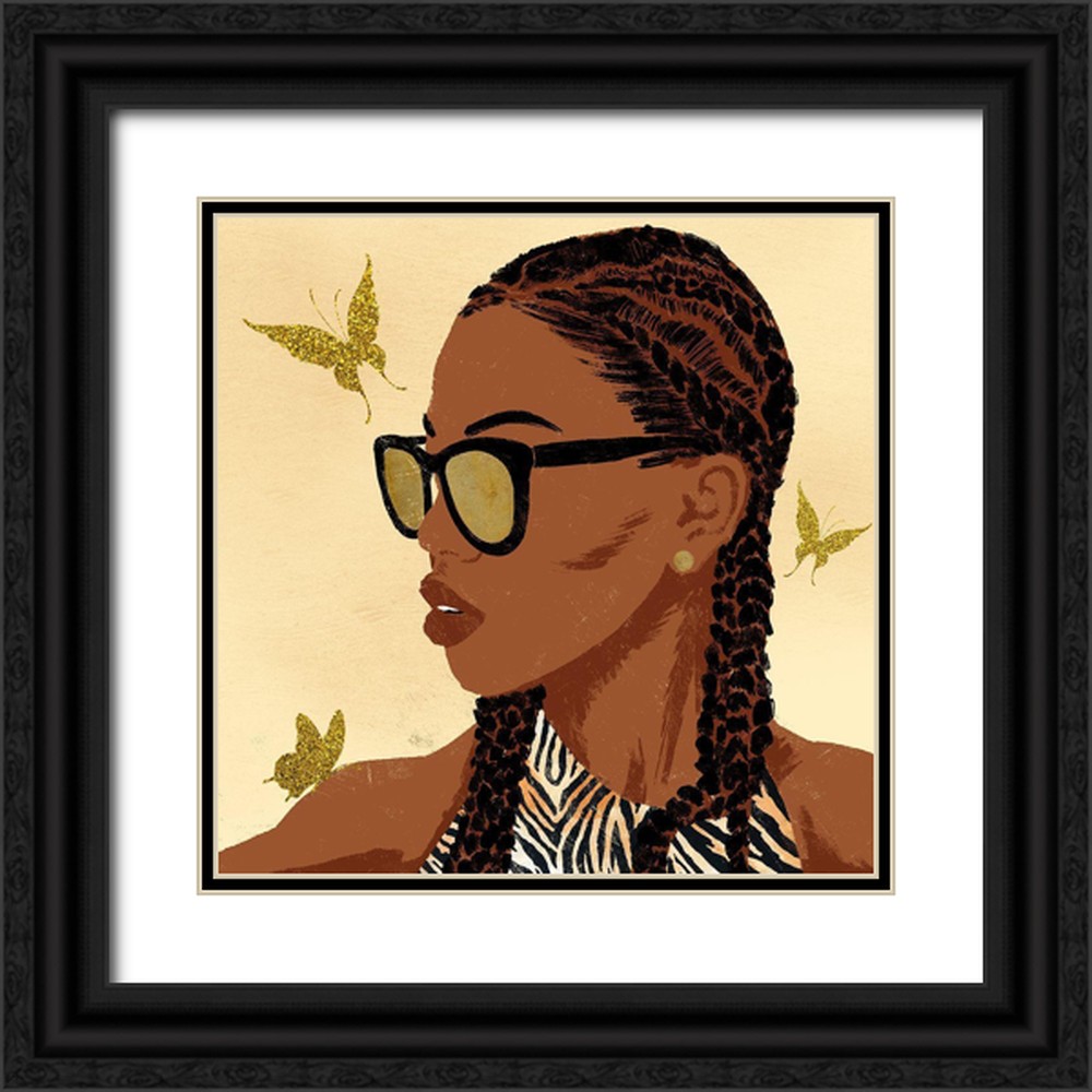 Prime, Marcus 12x12 Black Ornate Wood Framed with Double Matting Museum ...