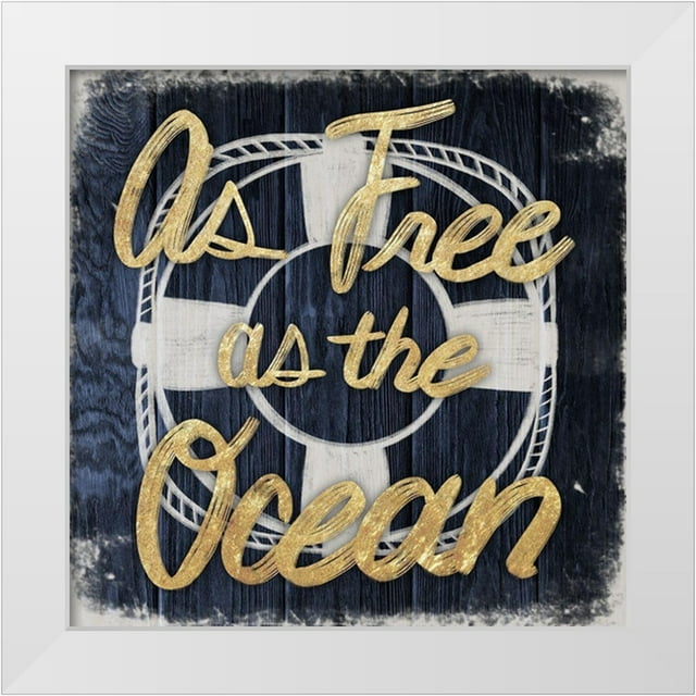 Prime, Marcus 12x12 White Modern Wood Framed Museum Art Print Titled - Ocean Free 1 - Walmart.com