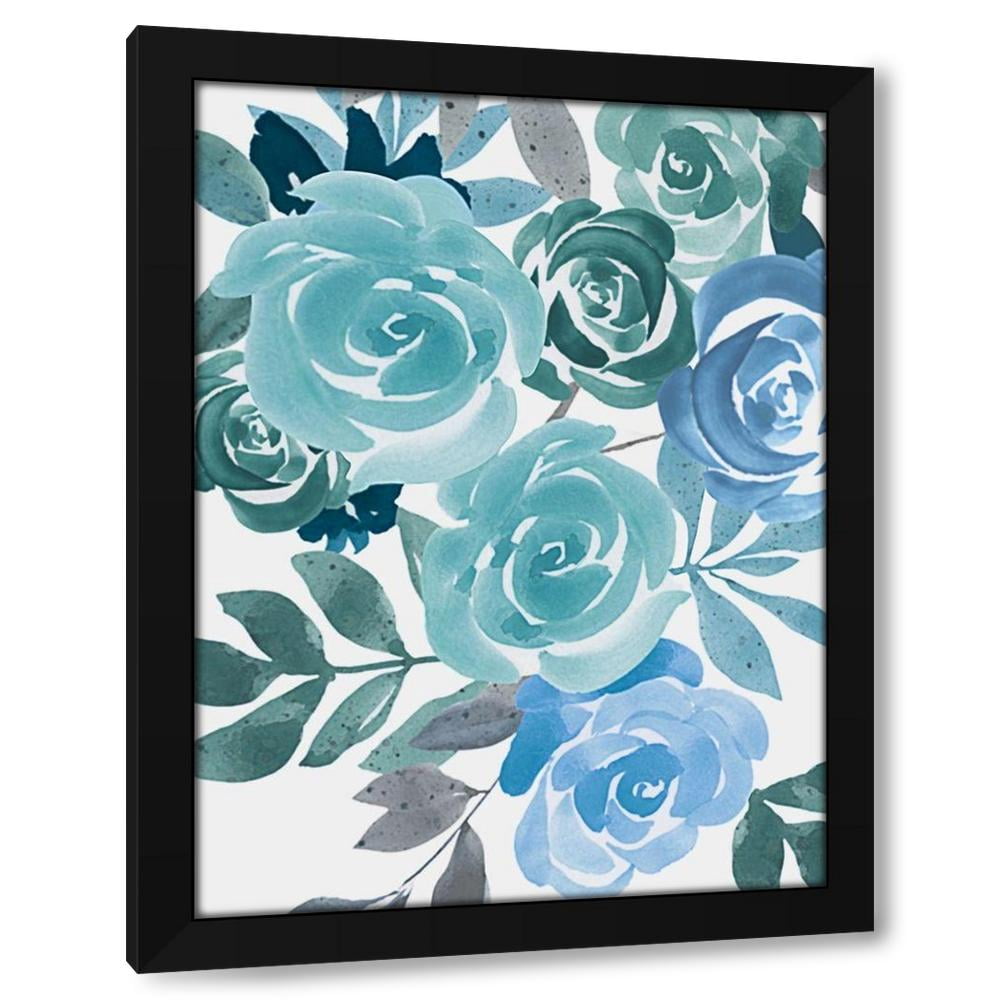 Marcus Prime 12x14 Black Modern Wood Framed Wall Art Titled - Floral ...