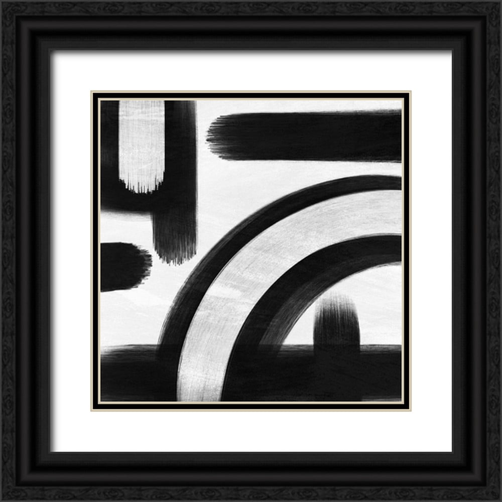 Prime, Marcus 15x15 Black Ornate Wood Framed with Double Matting Museum ...