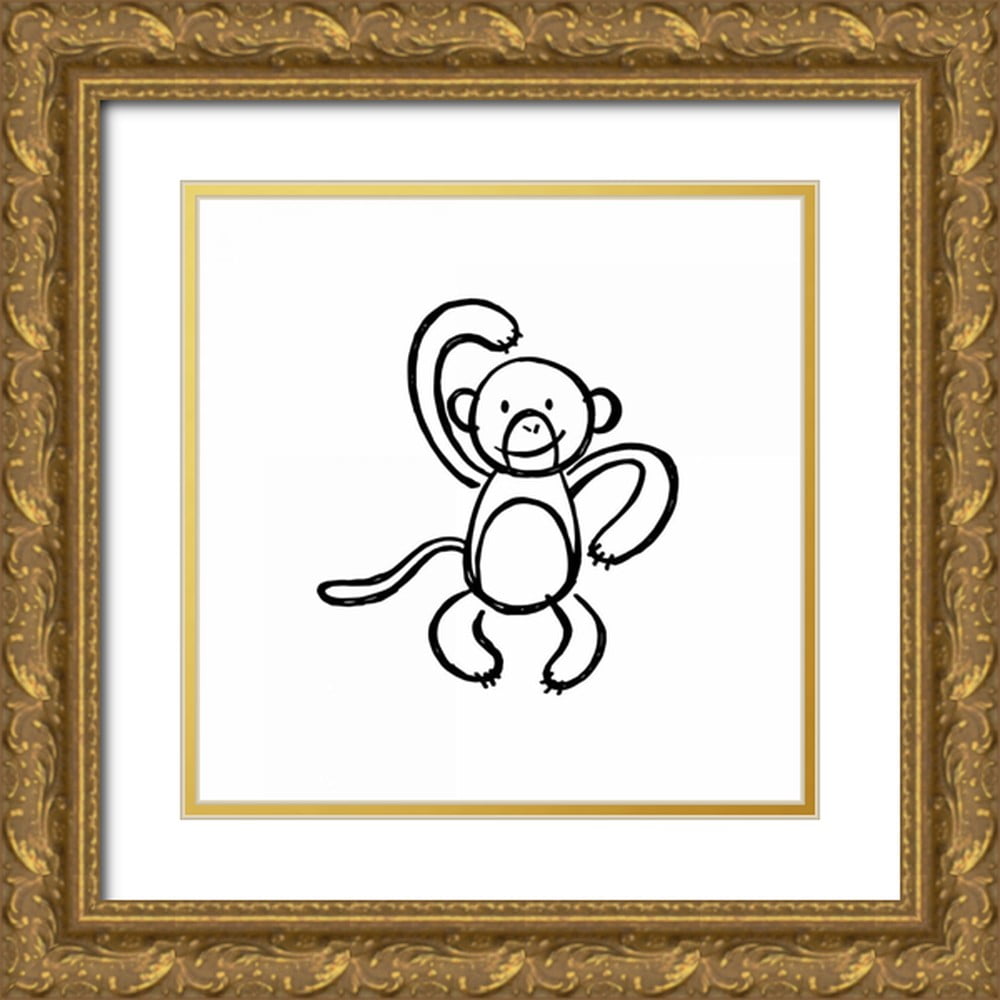 Prime, Marcus 15x15 Gold Ornate Wood Framed with Double Matting Museum ...