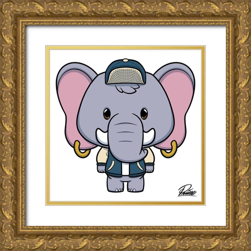 Prime, Marcus 15x15 Gold Ornate Wood Framed with Double Matting Museum ...