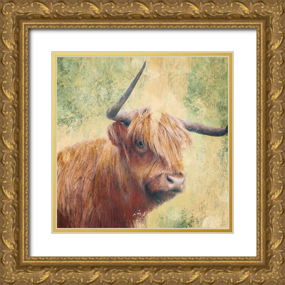 Prime, Marcus 15x15 Gold Ornate Wood Framed with Double Matting Museum ...