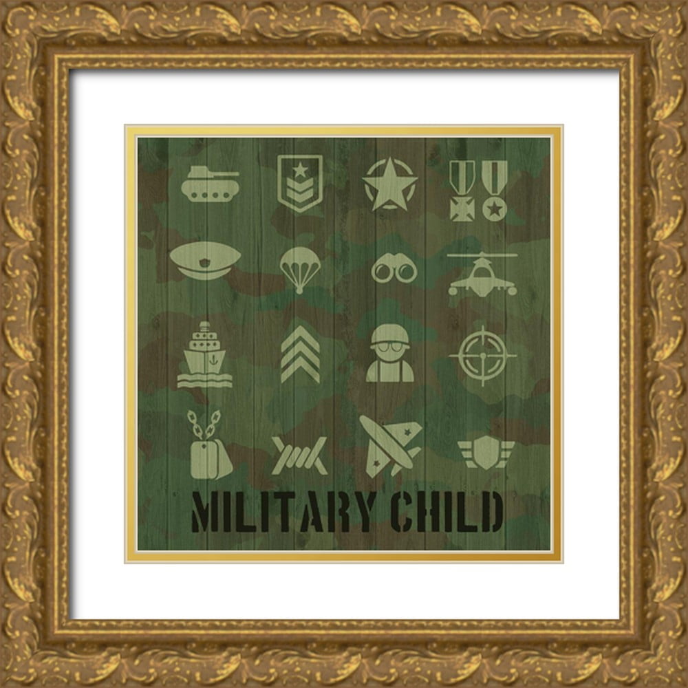 Prime, Marcus 15x15 Gold Ornate Wood Framed with Double Matting Museum ...