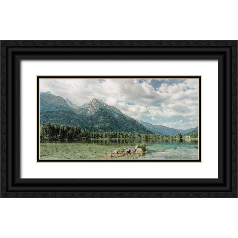 Prime, Marcus 18x11 Black Ornate Wood Framed with Double Matting Museum ...