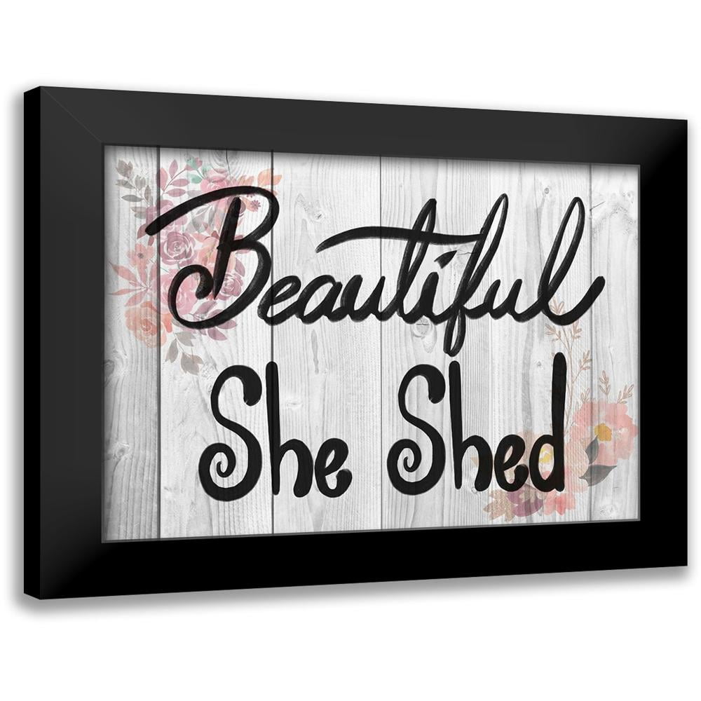 Prime, Marcus 18x15 Black Modern Framed Museum Art Print Titled - Welcome She Shed 2 - Walmart.com