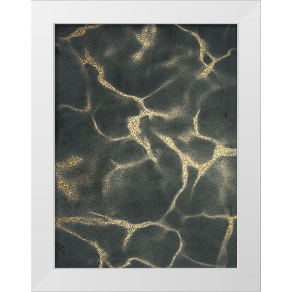 Prime, Marcus 19x24 White Modern Wood Framed Museum Art Print Titled - Golden Fluidity 1 ...