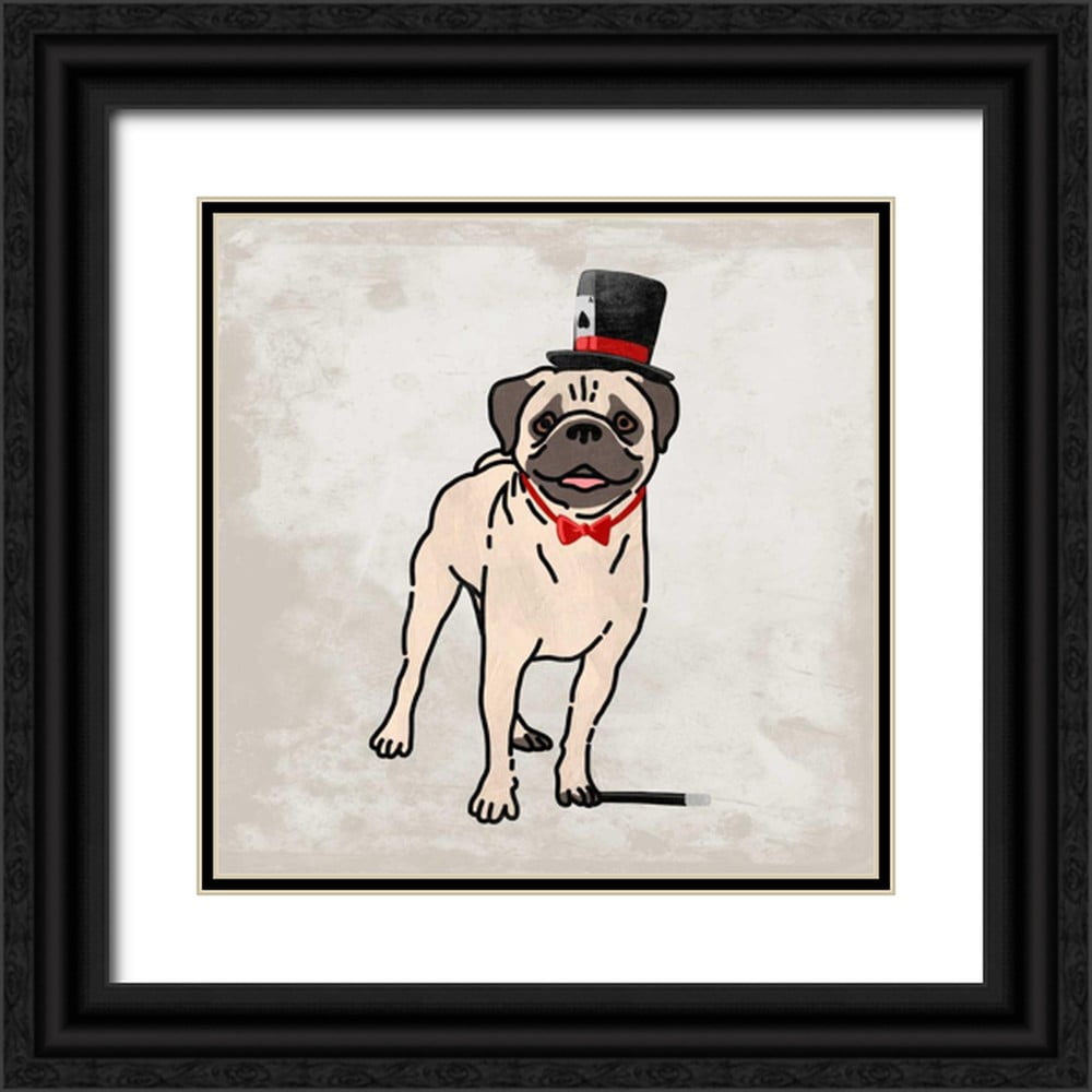 Prime, Marcus 20x20 Black Ornate Wood Framed with Double Matting Museum ...