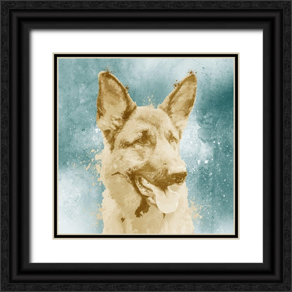 Prime, Marcus 20x20 Black Ornate Wood Framed with Double Matting Museum ...