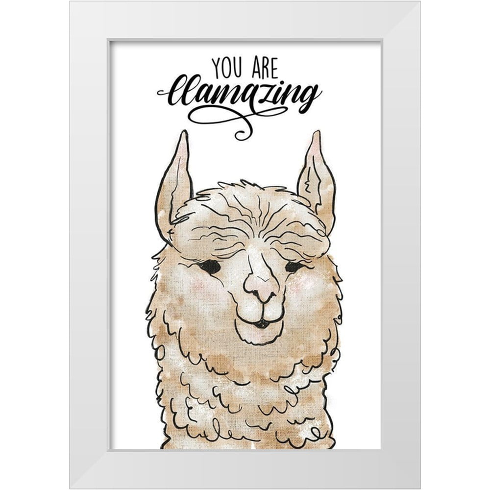 Prime, Marcus 23x32 White Modern Wood Framed Museum Art Print Titled - You Are Llamazing ...