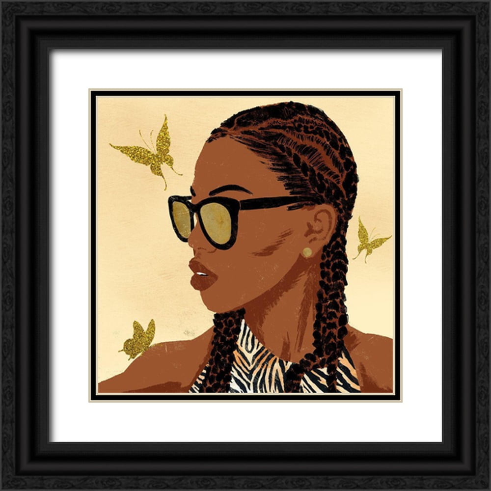 Prime, Marcus 26x26 Black Ornate Wood Framed with Double Matting Museum ...