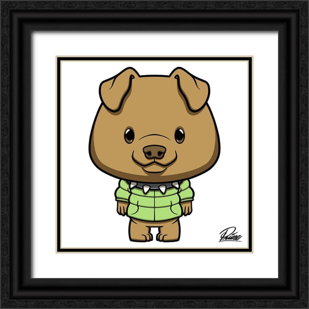 Prime, Marcus 26x26 Black Ornate Wood Framed with Double Matting Museum ...