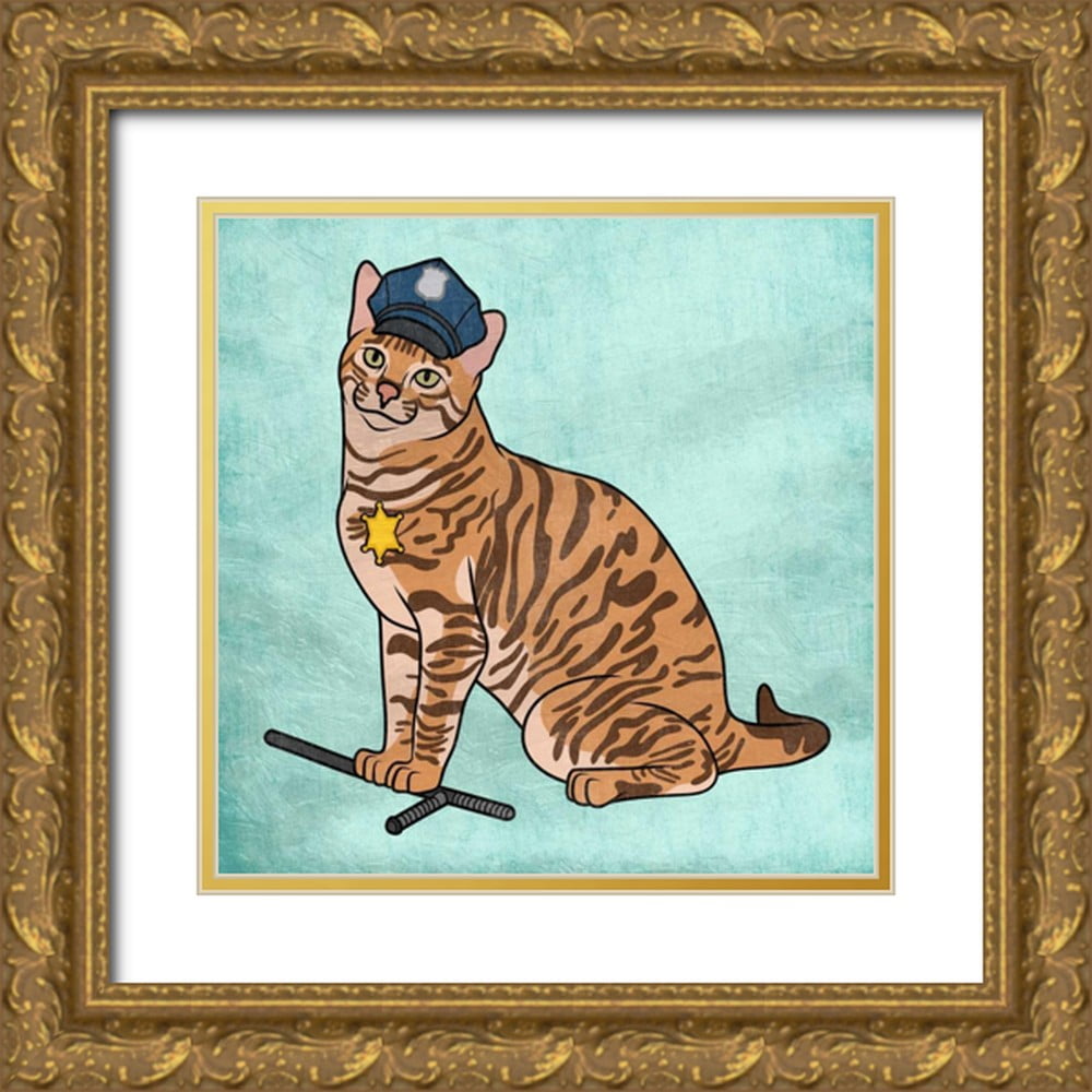 Prime, Marcus 26x26 Gold Ornate Wood Framed with Double Matting Museum ...