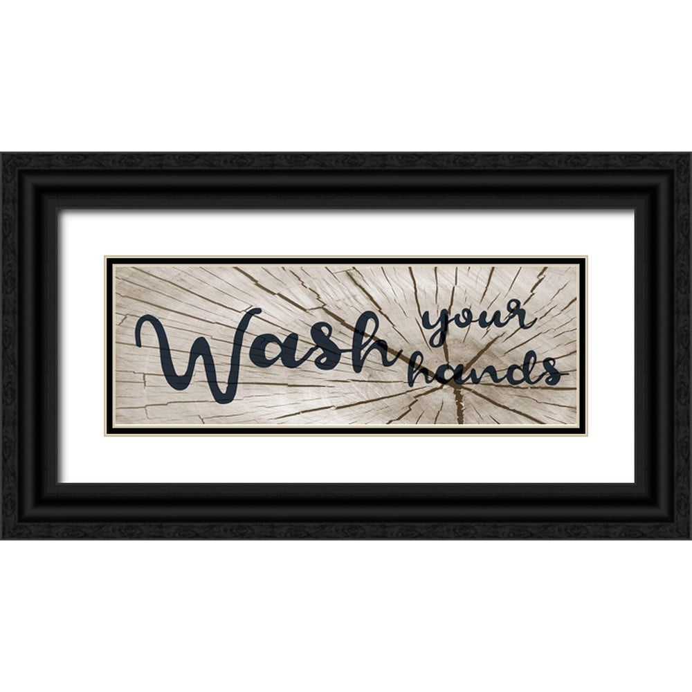 Prime, Marcus 32x14 Black Ornate Wood Framed with Double Matting Museum ...