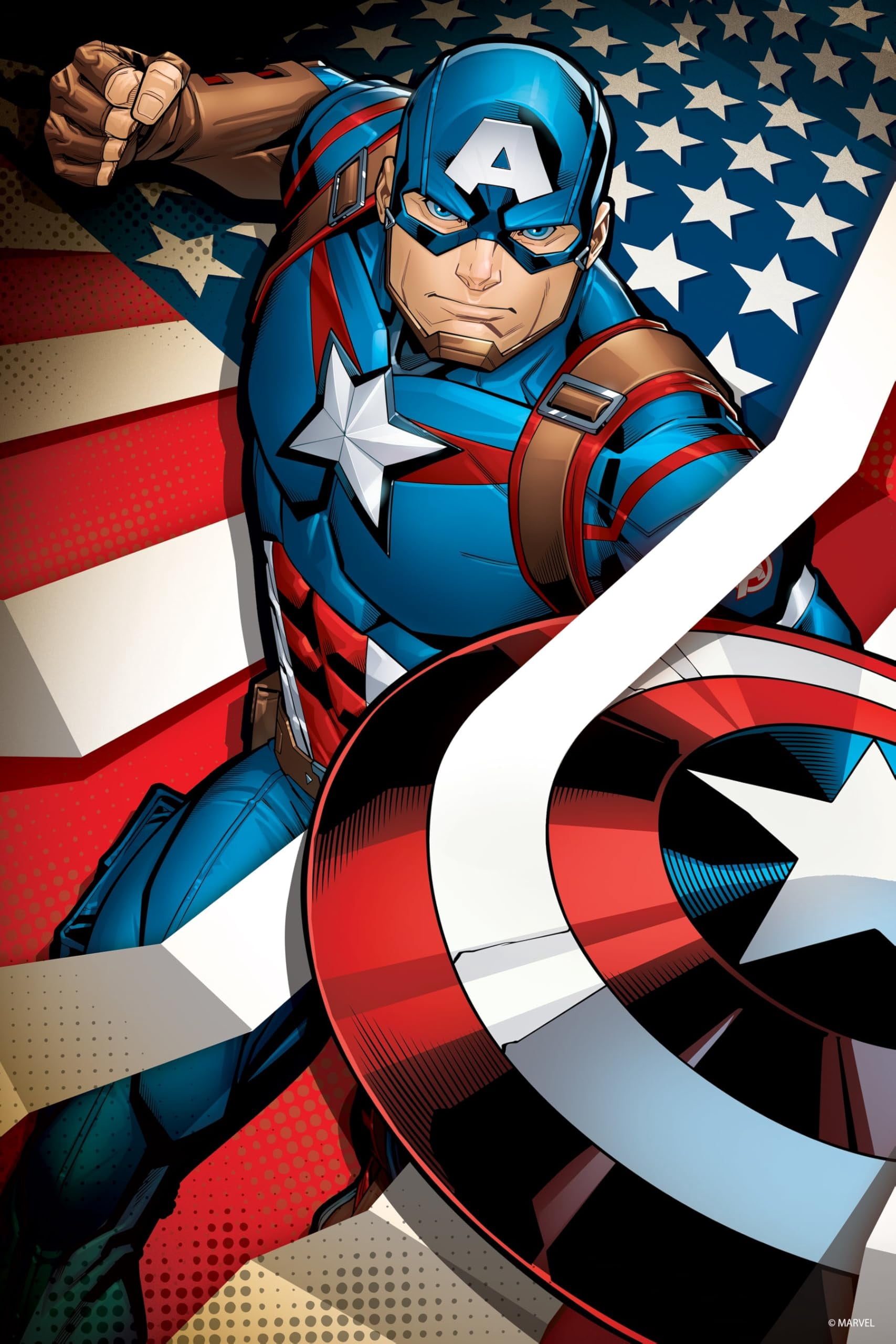 Prime | Marvel STF9 | Avengers Captain America | 300 Shaped Tin Puzzle ...