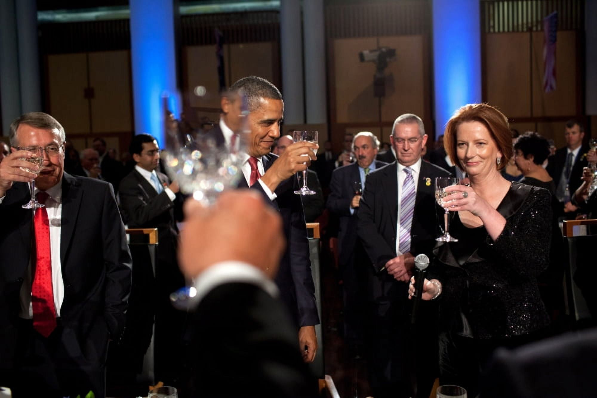Prime Minister Julia Gillard Proposes A Toast To President Barack Obama ...