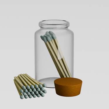 Craft & Kin Long Matches for Candles | Red, Set of 60 Matchsticks ...