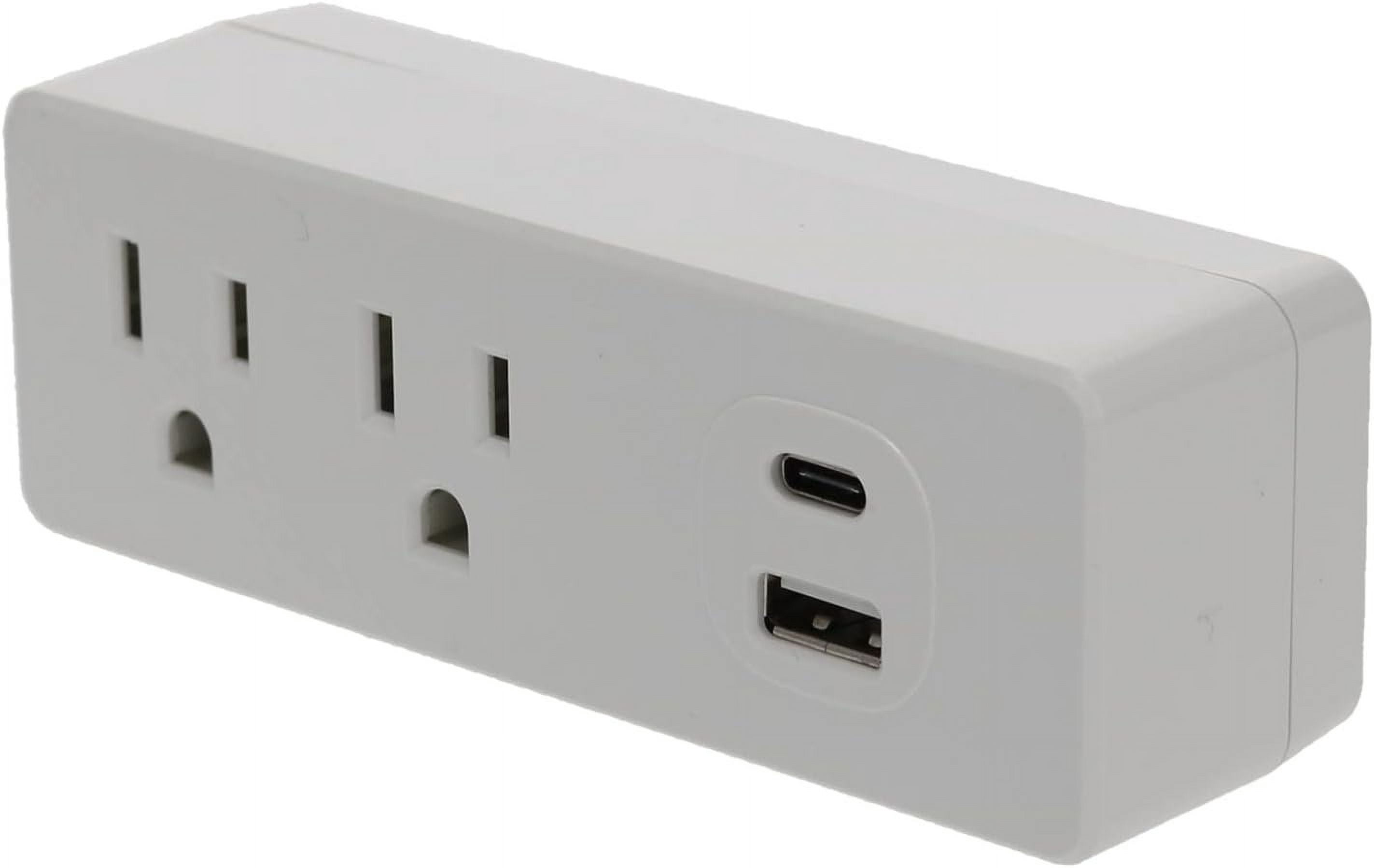 Prime PBUC013 2-Outlet Wall Tap with USB-A and USB-C Chargers - Walmart ...