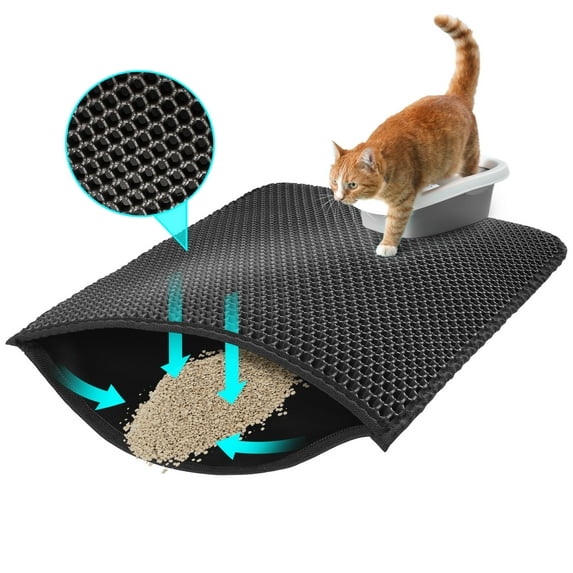 Primepets Cat Litter Trapping Mat, Waterproof, Washable, Non-Slip ...