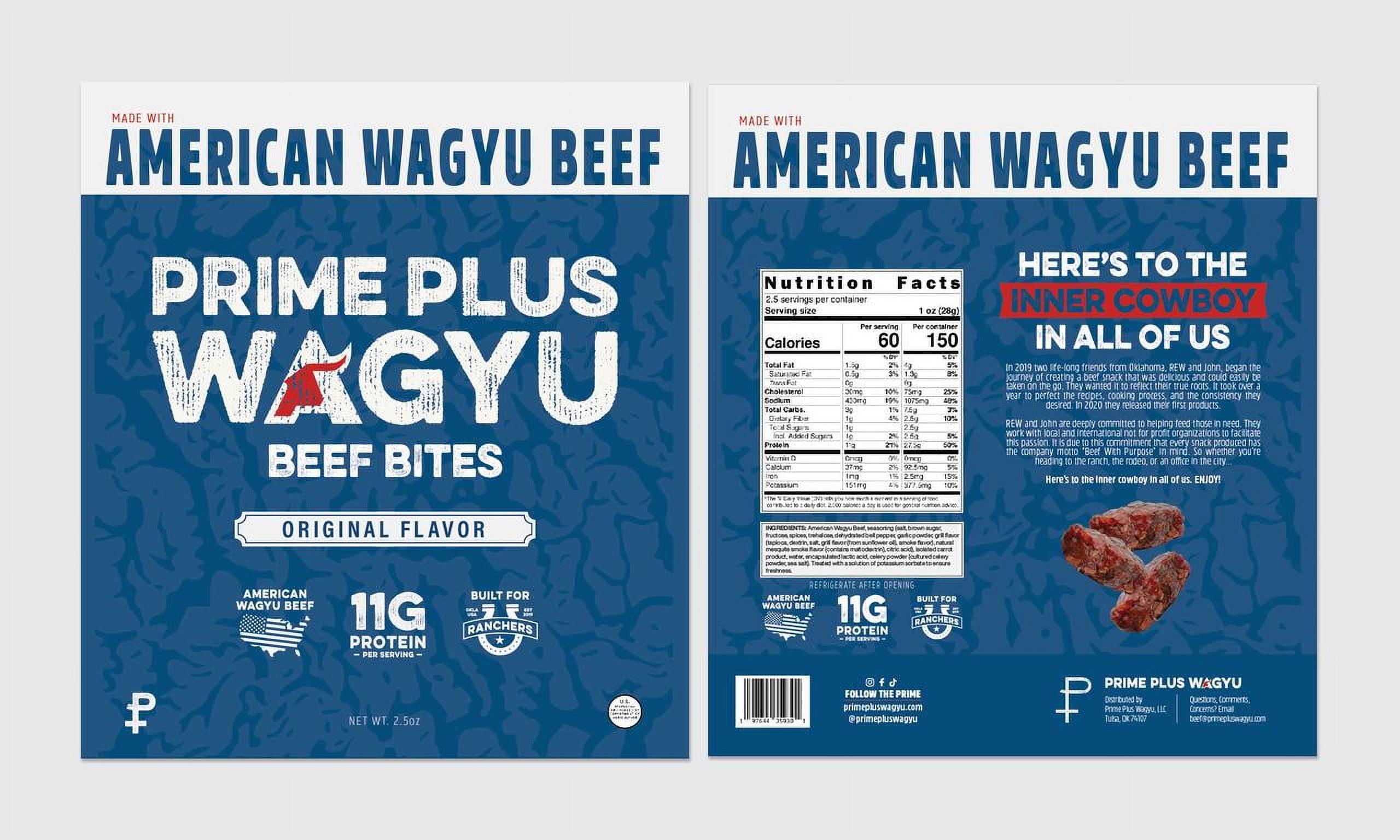 Prime Plus Wagyu Original Flavor Beef Bites 2.5oz Bag - Walmart.com