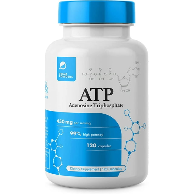 Prime Powders ATP Energy Boost Supplement - 120 Capsules, 400mg per ...