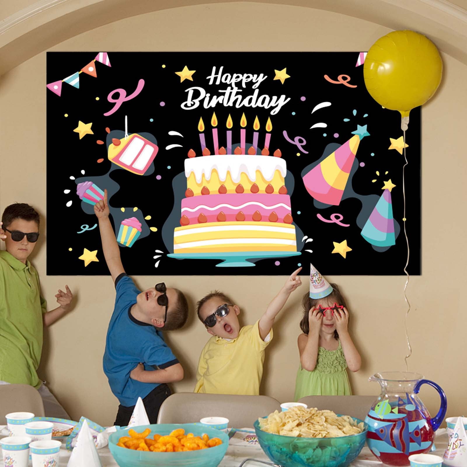 Prime SHISHIan Birthday Holiday Background Cloth Hanging Flag Holiday ...