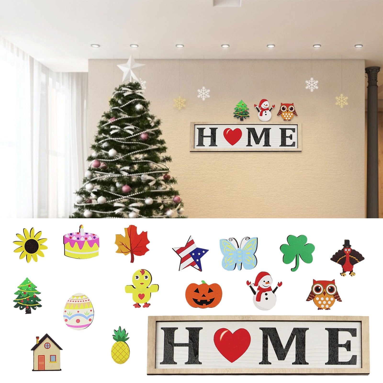 Prime SHISHIan Cute Interchangeable Seasonal Welcome Sign Front Door ...