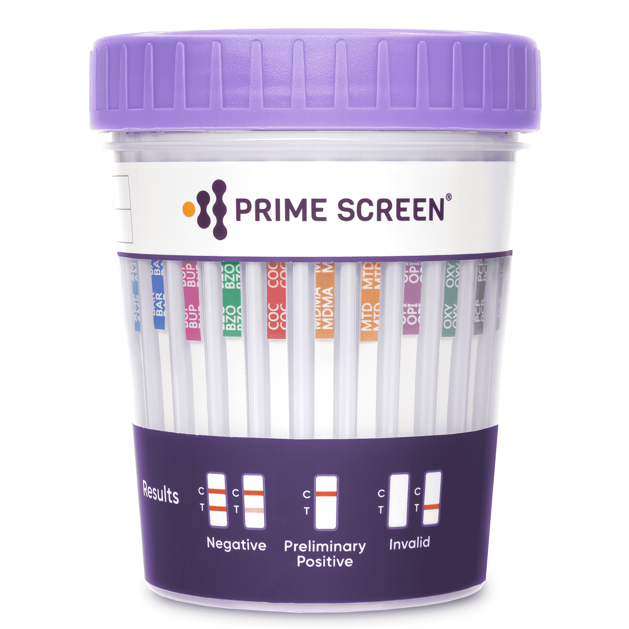 Prime Screen 12 Panel Urine Drug Test Cup, FDA Approved, Home Use, 2 ...