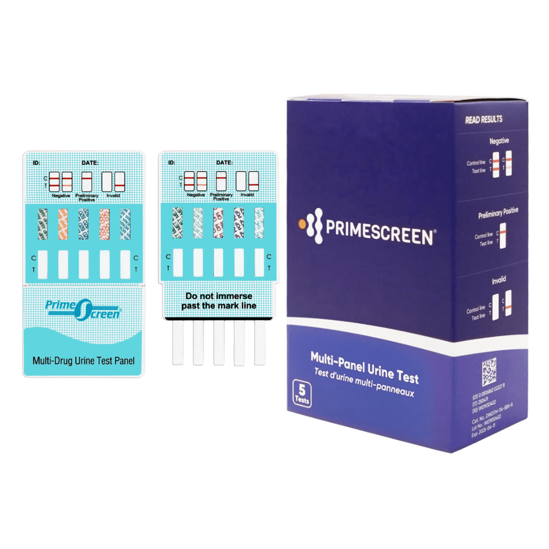 Prime Screen - [5 Pack] 10 Panel Multi-Drug Screen Urine Test Kit ...