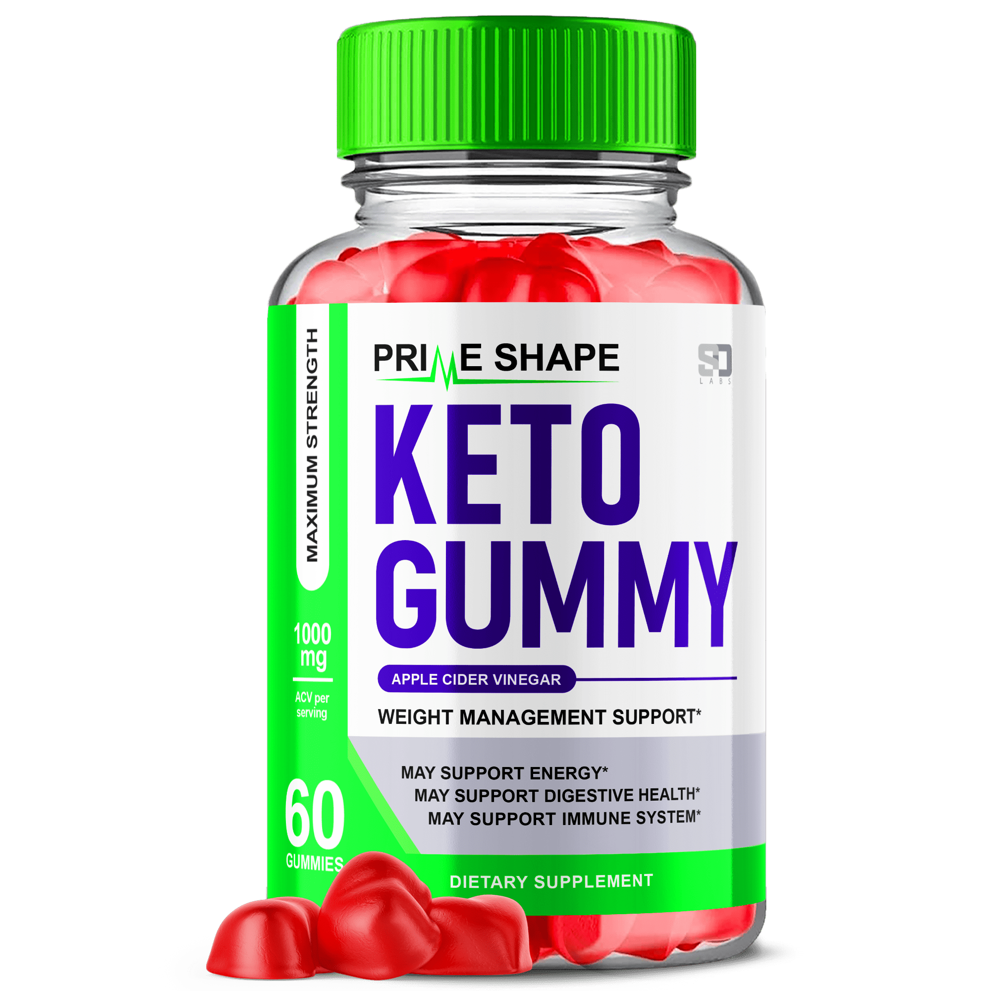 Prime Shape Keto ACV Gummies Maximum Strength Vitamin Supplement 60 ...