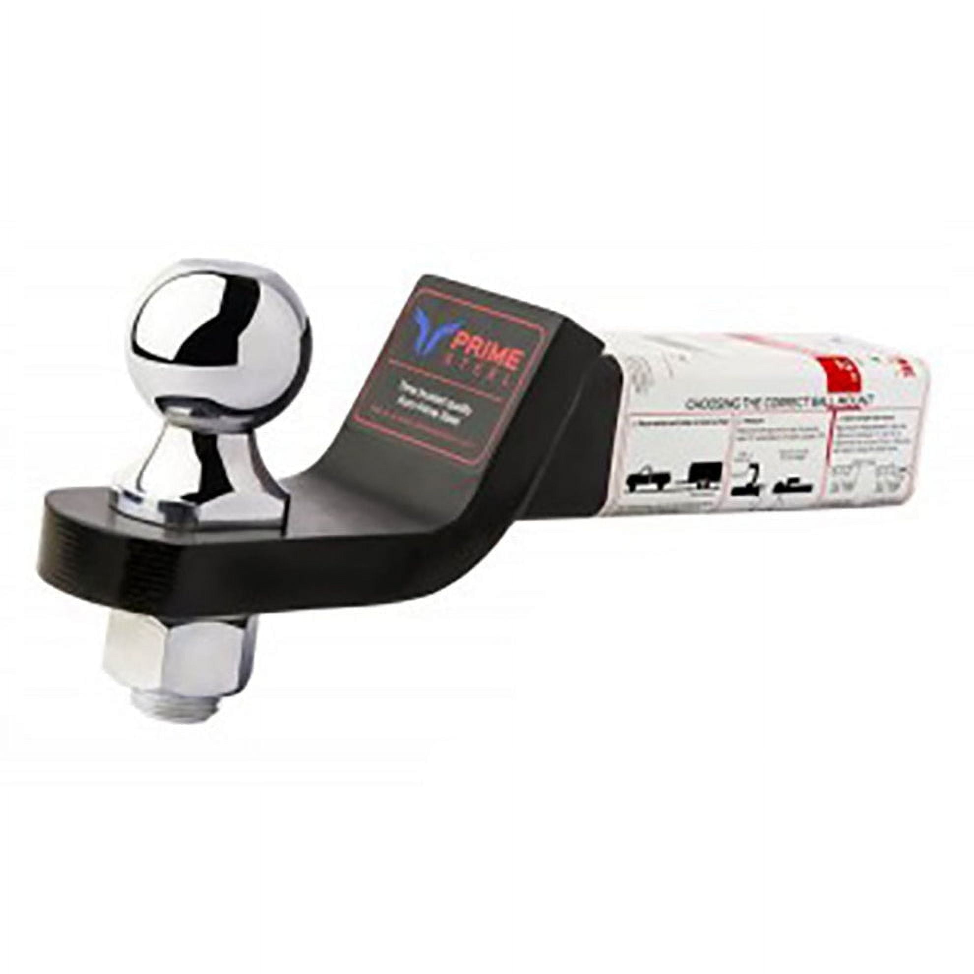 Prime Steel 5K Capacity Ready to Tow Trailer Ball Mount with Receiver ...