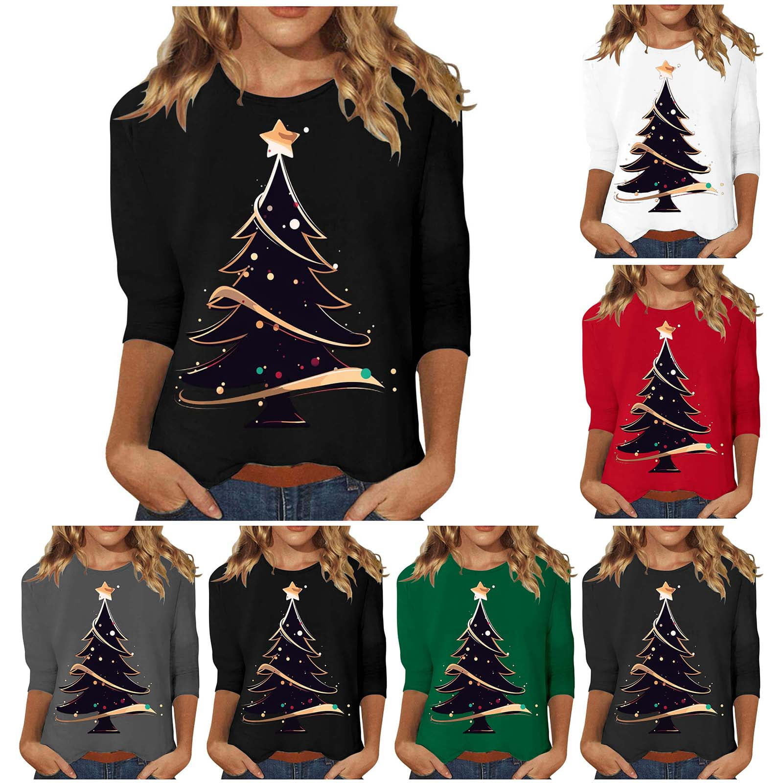 Prime Summer Deals Qiyuancai Plus Size Tshirts Women Fashion Tree ...